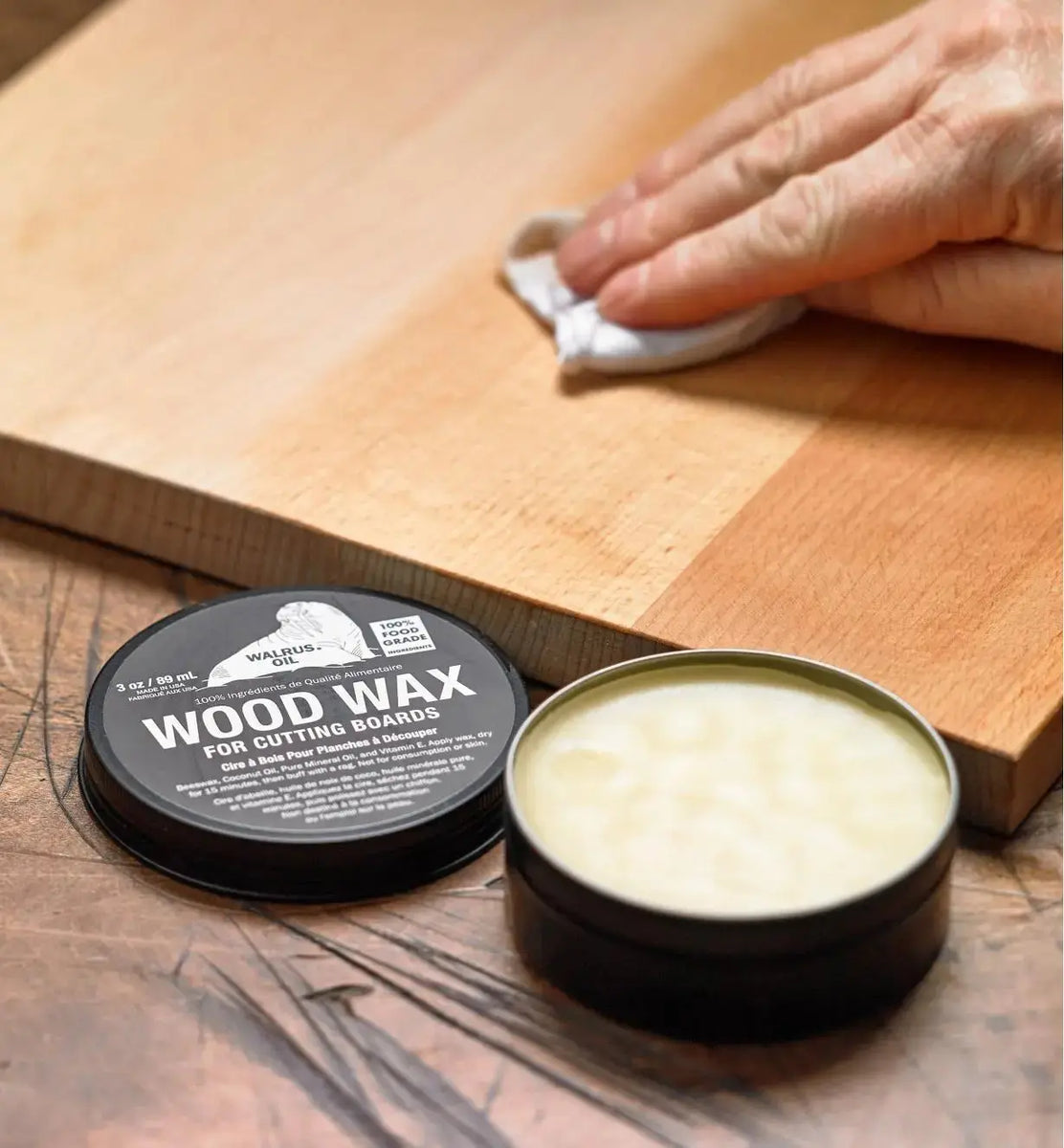 WALRUS Wood Wax for Cutting Boards - Natural Finish – Ice Epoxy